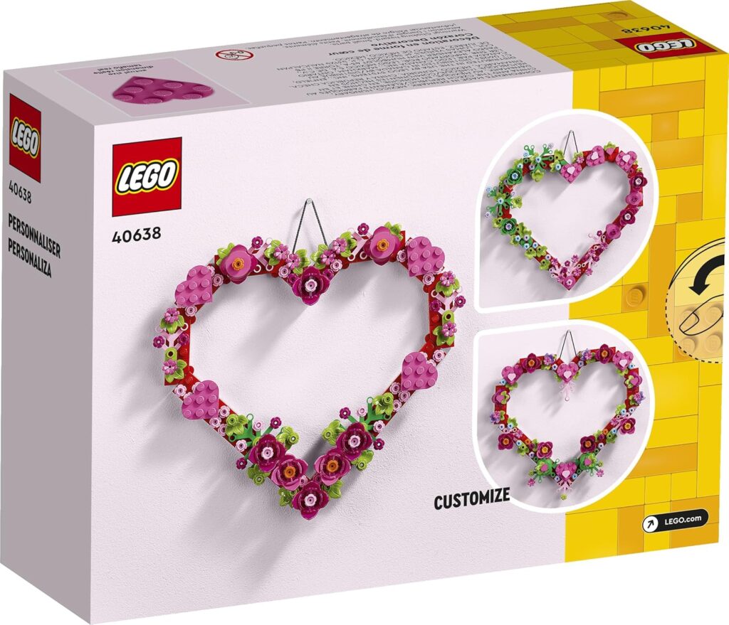 LEGO Heart Ornament Building Toy Set - Gifts & Craft for Valentines Day ...